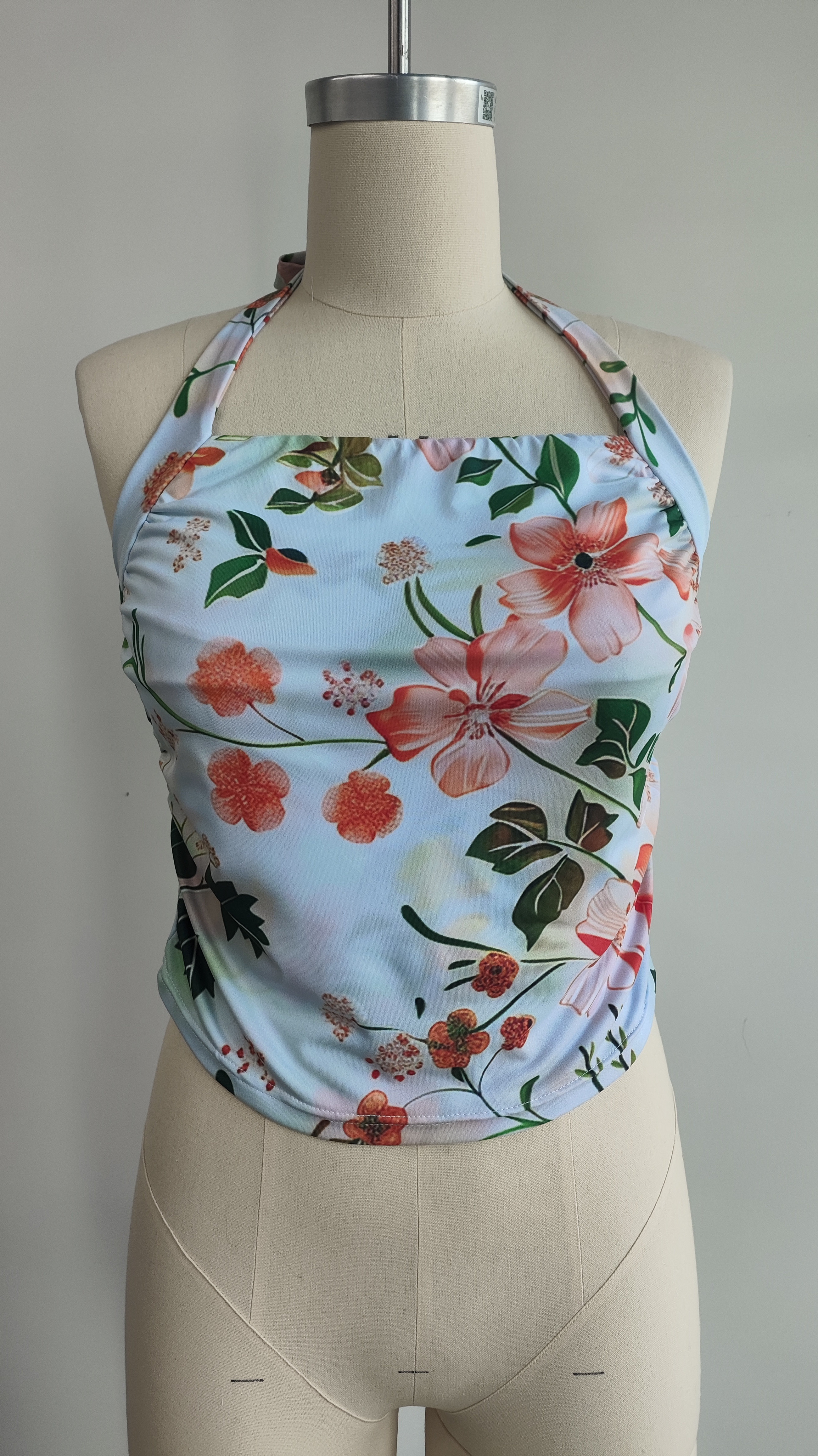 BlueDoba-Custom Wholesale Women's Tie Back Halter Top-Print on Demand